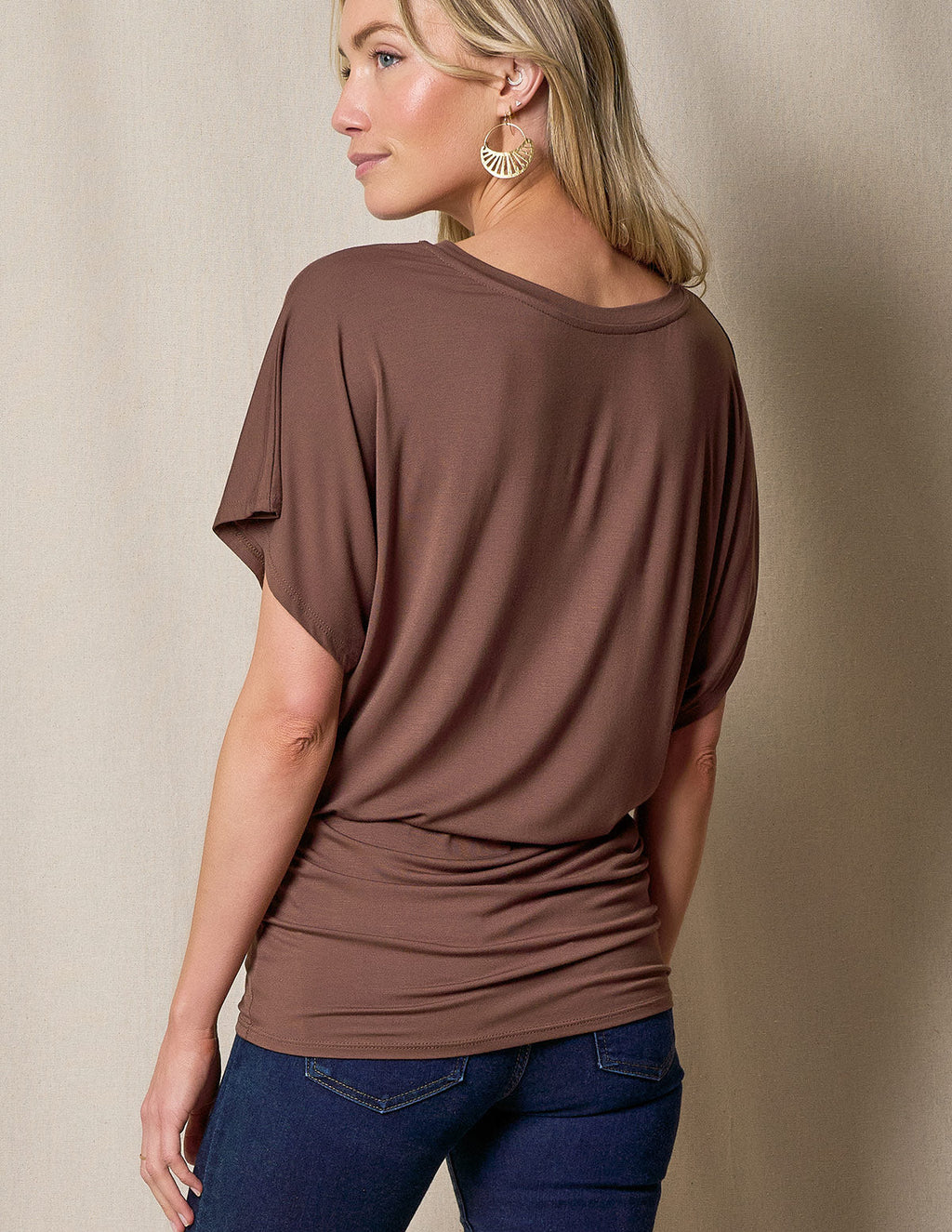 Bamboo Dolman Tunic - Chocolate — Sivana