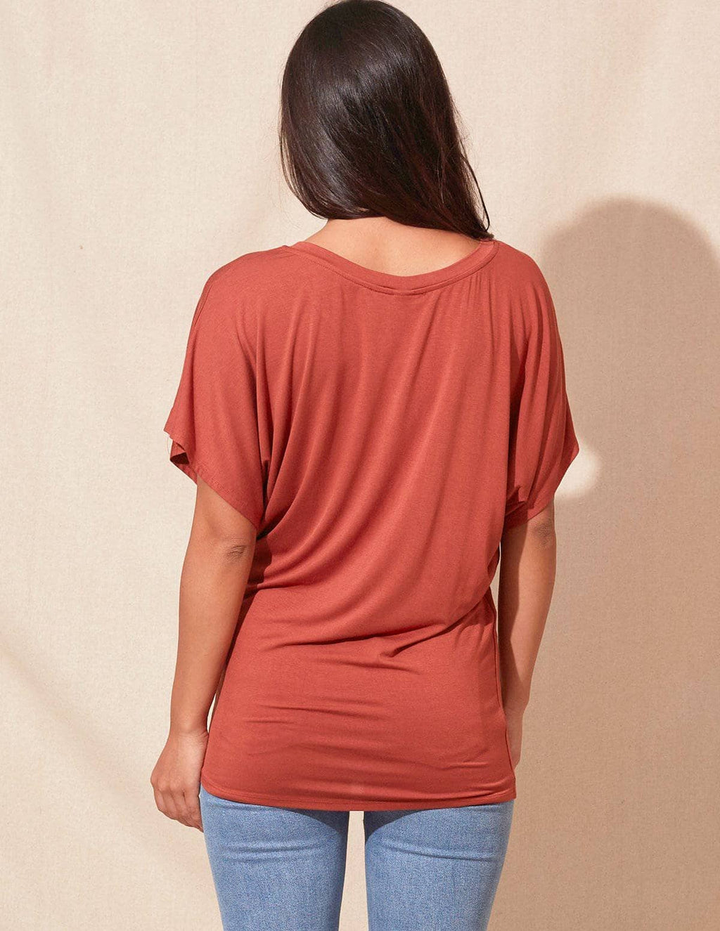 Bamboo Dolman Tunic - Rust — Sivana