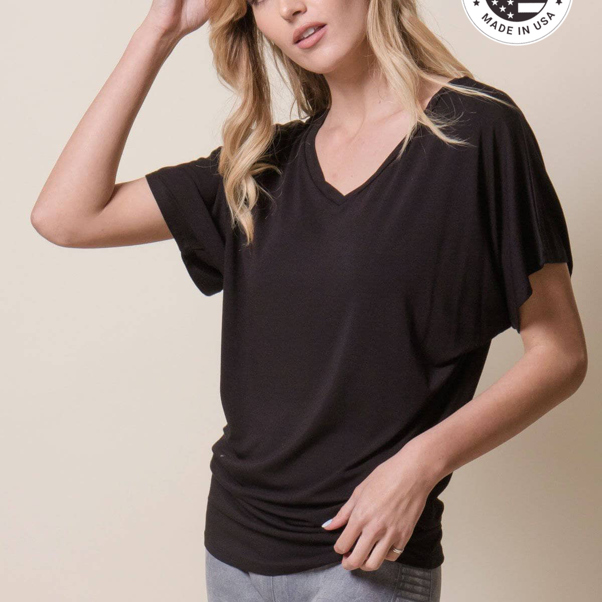 Bamboo Dolman Tunic - Black — Sivana