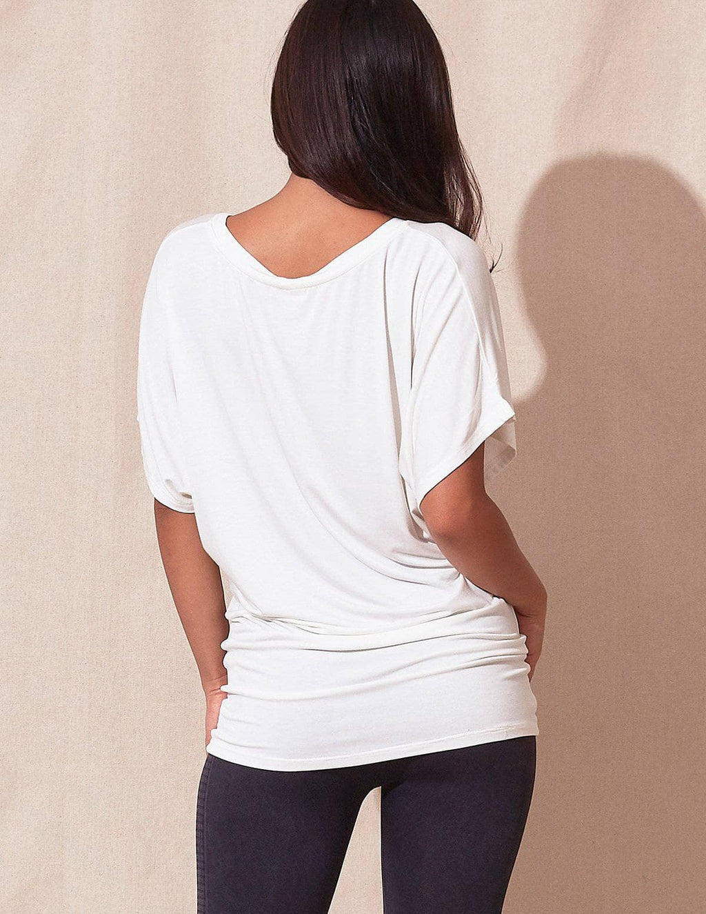 Bamboo Dolman Tunic - Soft White — Sivana