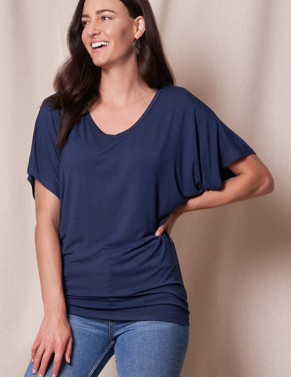 Bamboo Dolman Tunic - Teal — Sivana