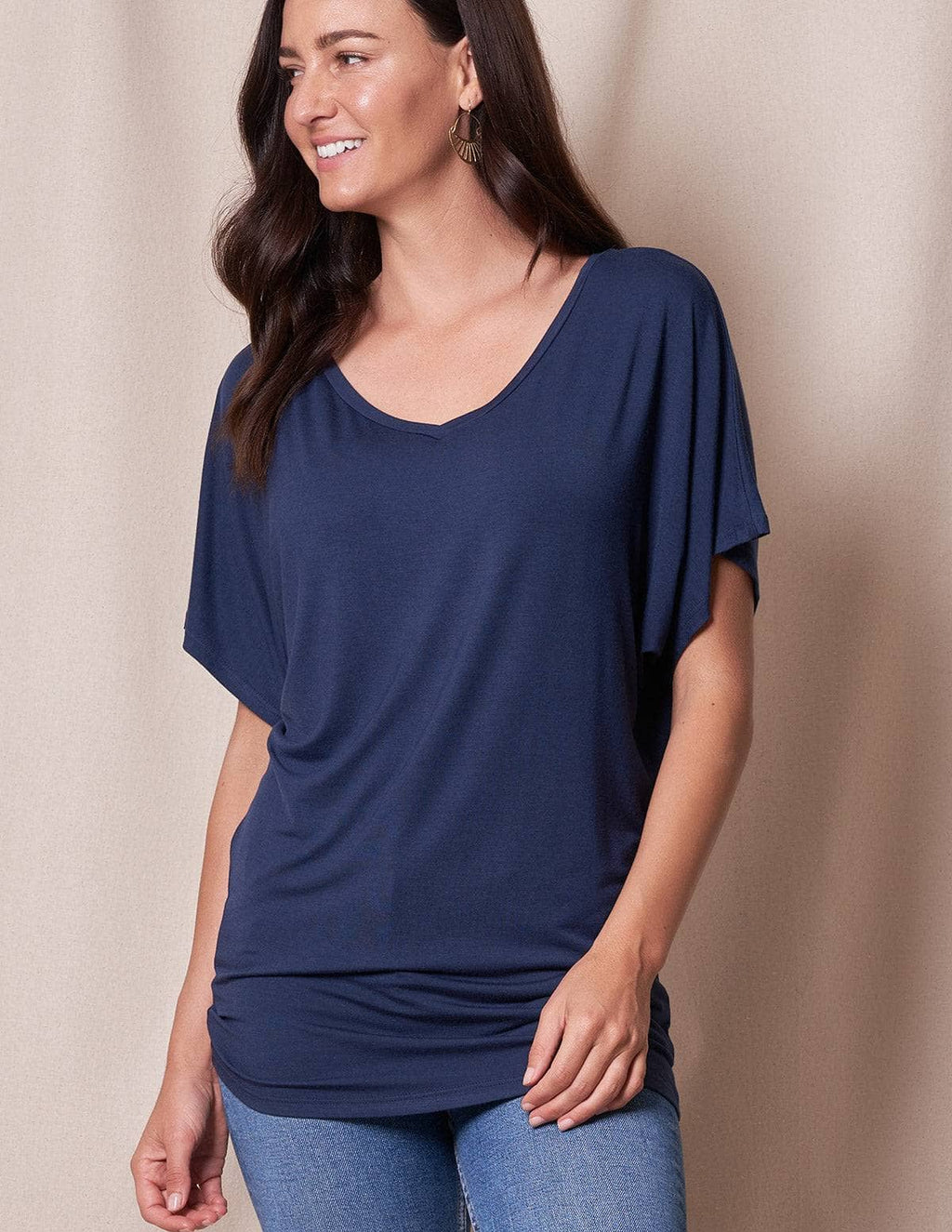 Bamboo Dolman Tunic - Teal — Sivana