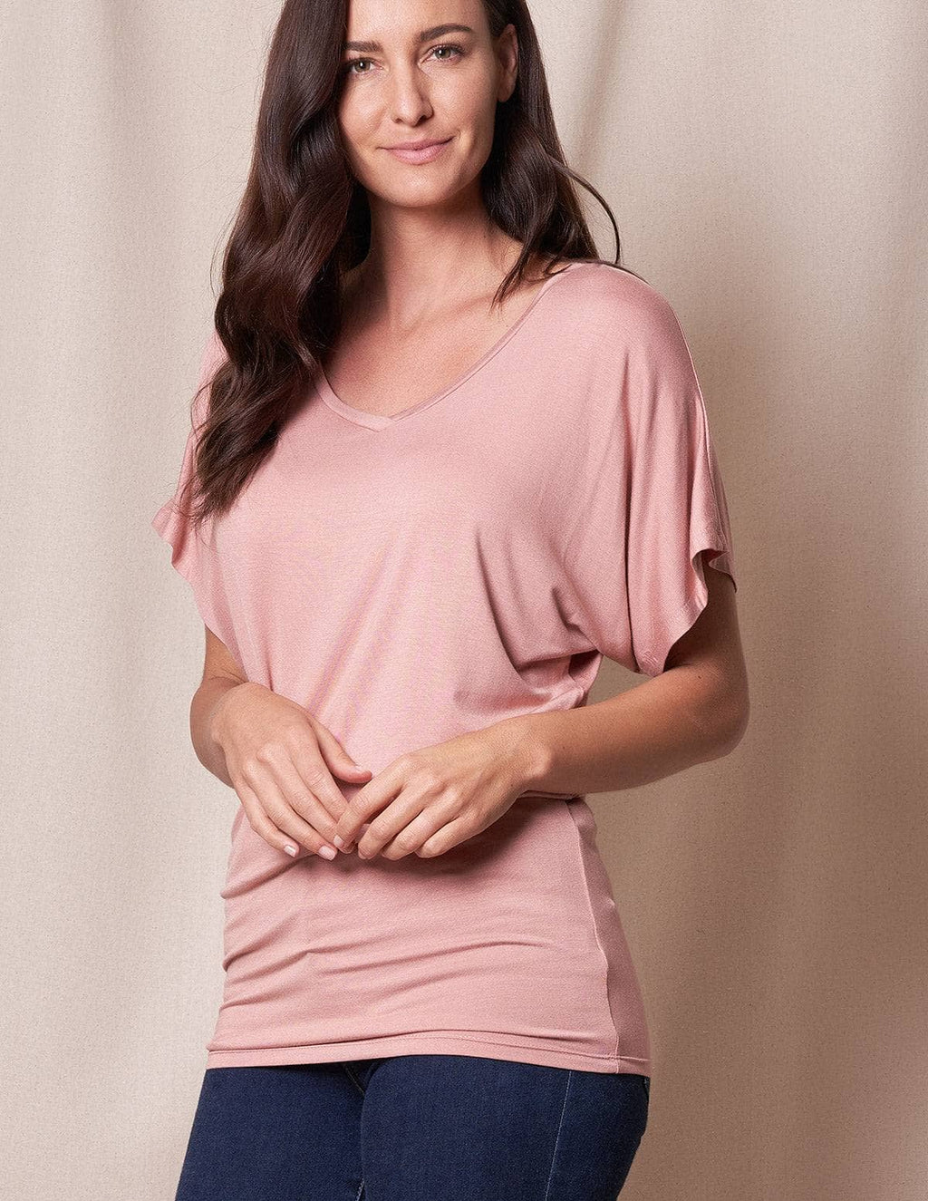 Bamboo Dolman Tunic - Rosewater — Sivana
