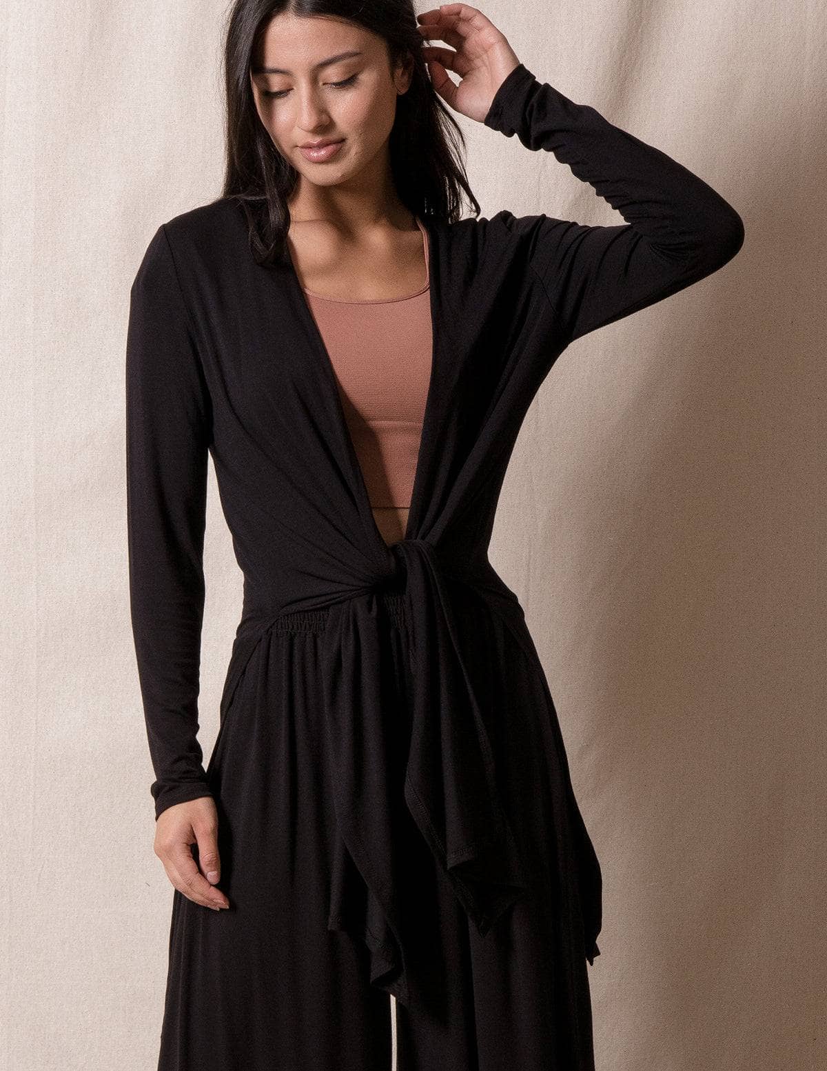 Bamboo Yoga Wrap - Black — Sivana